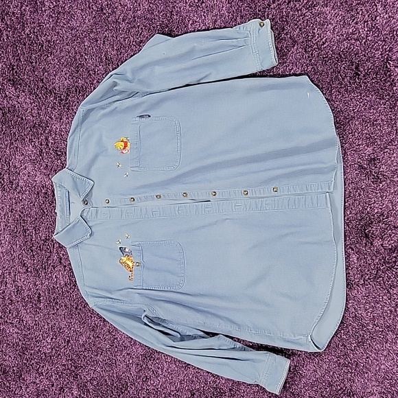 Disney | Tops | Vintage 0 Acre Wood Disney Blue Corduroy Pooh Piglet ...